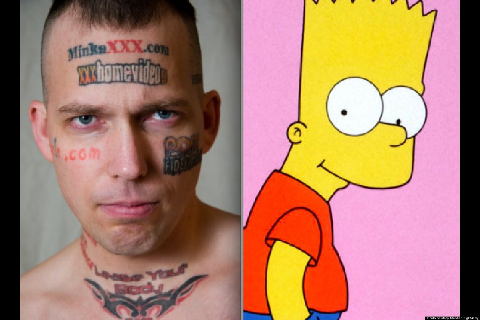 Human Billboard Vs Real Life Bart Simpson The Weird News Top 10 Showdown Huffpost