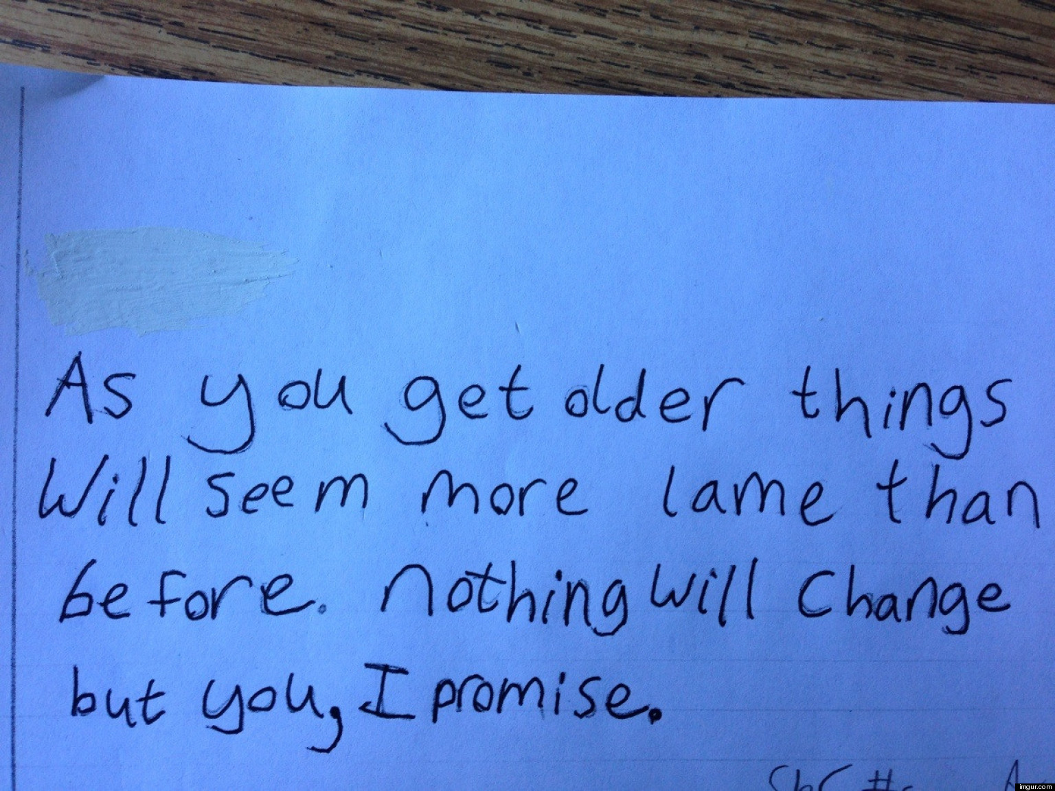 Cute Kid Note Of The Day A Middle Schooler s Sage Advice HuffPost Cute Kid Note Of The Day A Middle Schooler s Sage Advice HuffPost