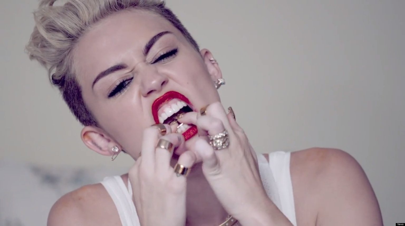 Miley Cyrus We Cant Stop Video Grills Booty Shaking French Fry