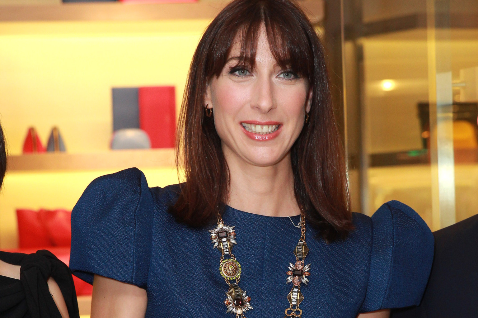 Samantha Camerons Smythson Store Opening Dress Is Architectural Lovely Photos Huffpost