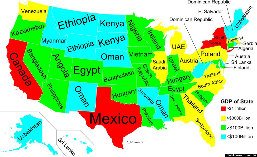 Which Country s Economy Is Your State s Equal To HuffPost