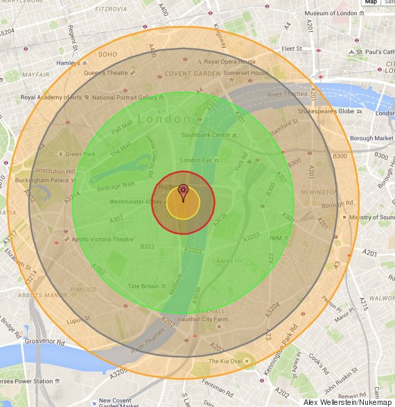 Atomic Bombings Of Hiroshima And Nagasaki Visualised For The World By Nukemap App