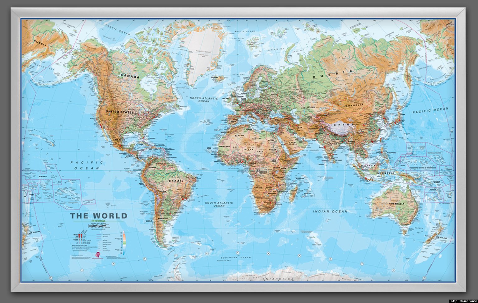 E World Map Topographic Map Of Usa With States