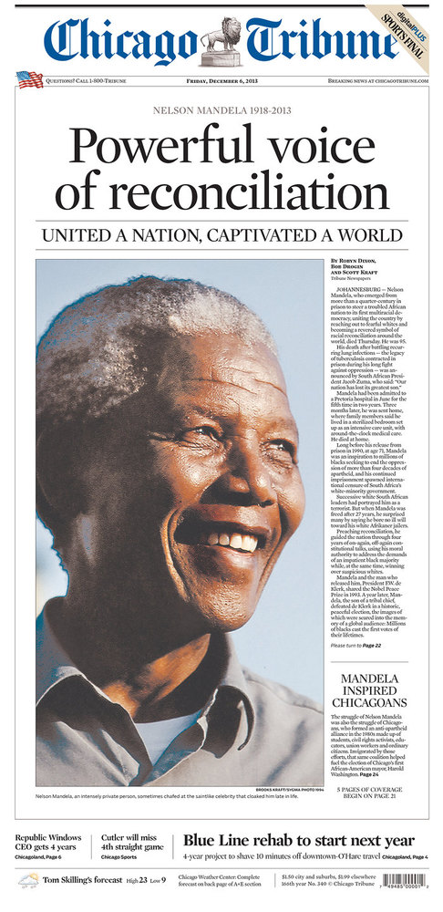 Some Of The Beautiful Front Pages Remembering Nelson Mandela | HuffPost