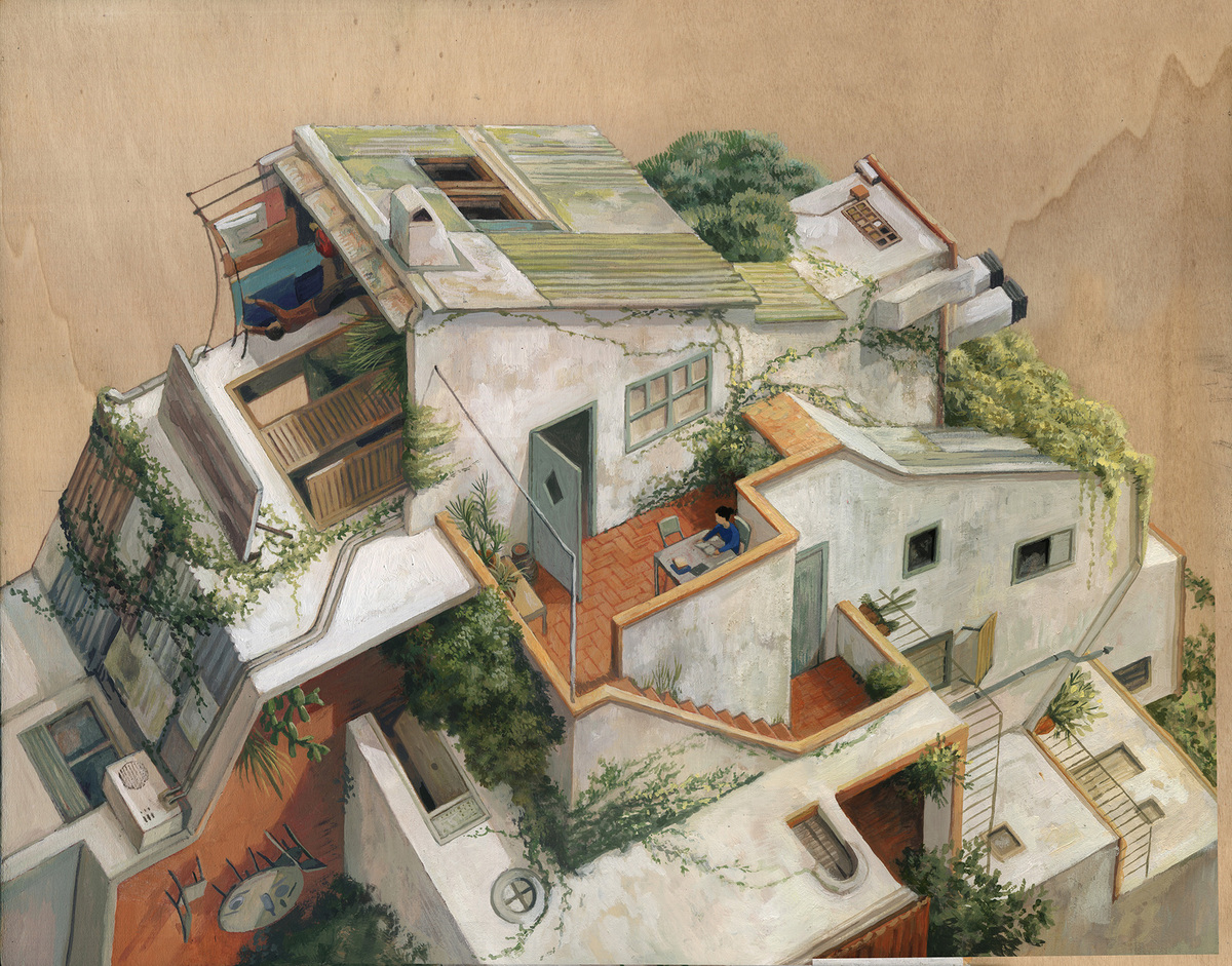 Architectural Paintings Visualize The Many Distinct Worlds Our Minds ...