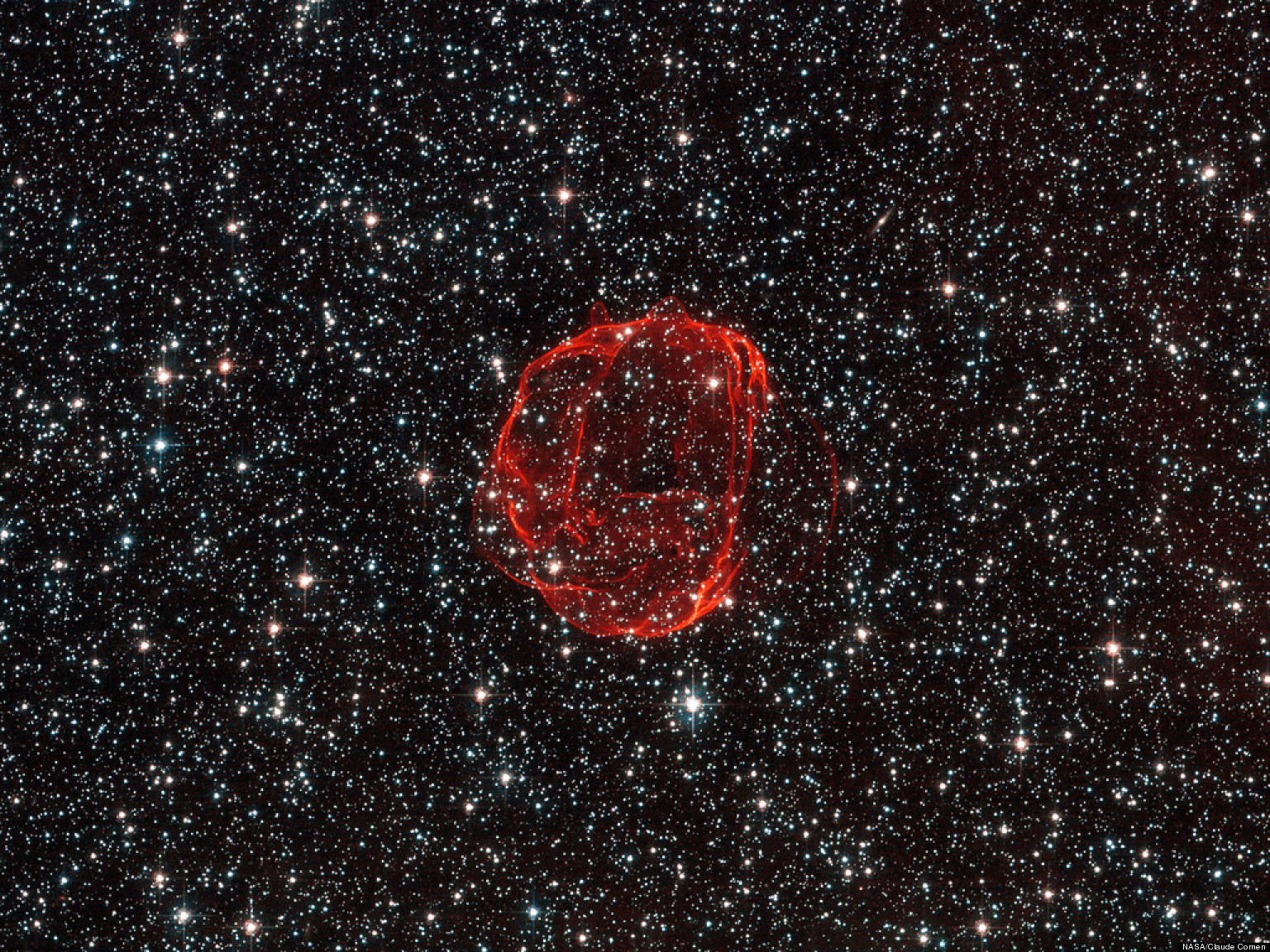 Supernova Remnant SNR 0519: Deep Space Explosion Photo Shows Ghostly ...