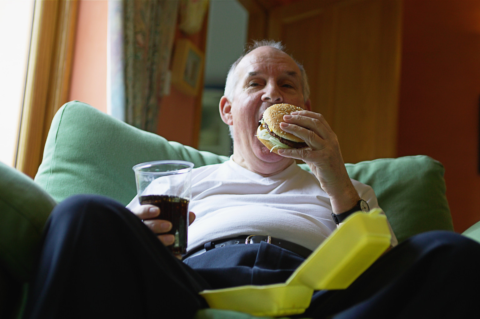 Elderly People Eating Food