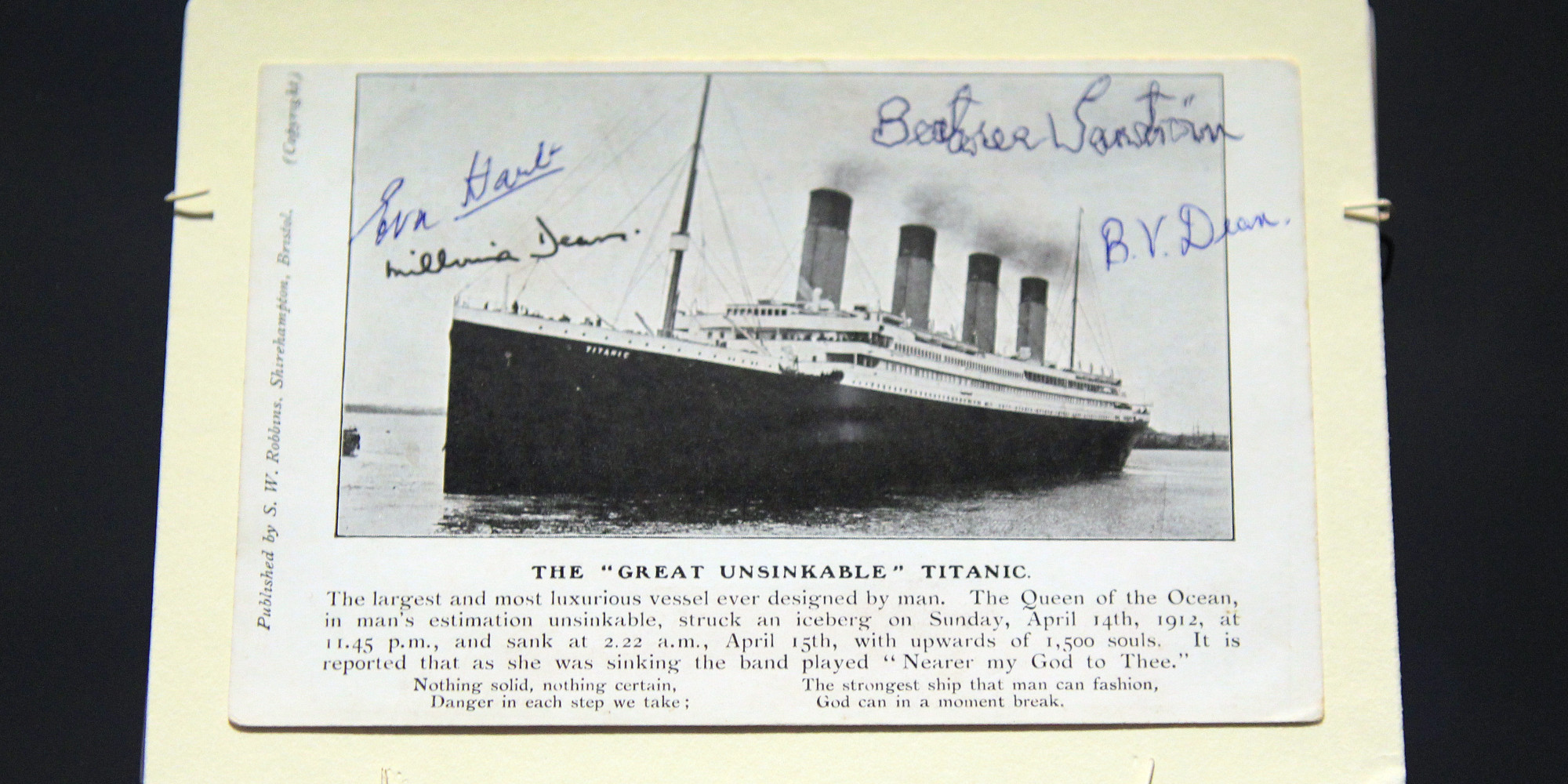 Letter Written In Final Hours Of Titanic Voyage Sold At Auction | HuffPost