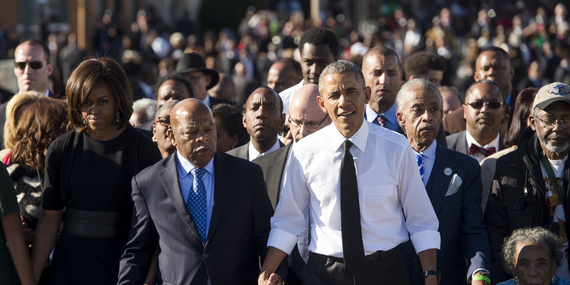President Obama, First Family Lead The Way In Historic March Across ...
