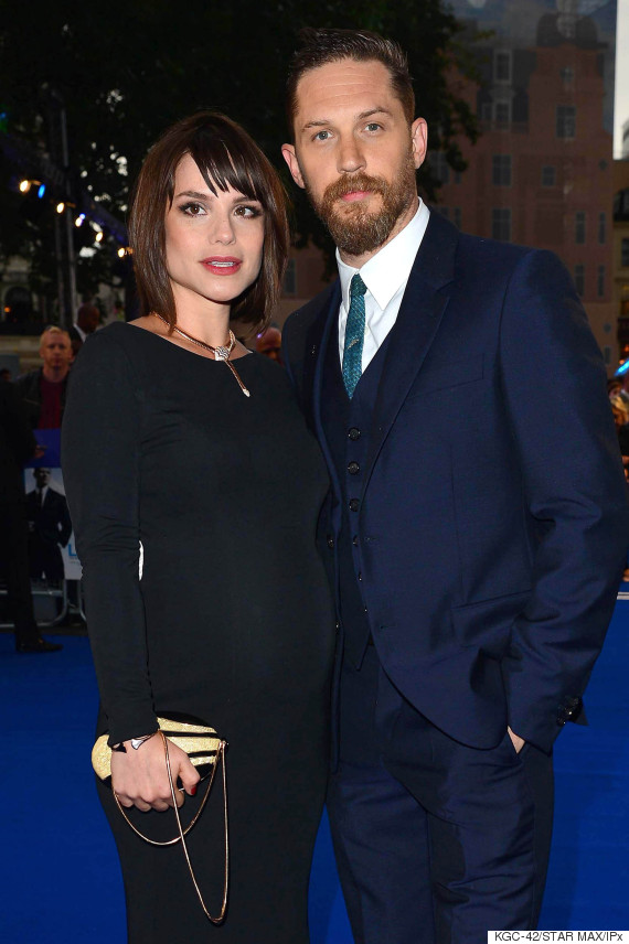 Tom Hardy's Wife Charlotte Riley Reveals Pregnancy Bump At Legend Premiere