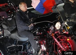 Vladimir Putin Rides Harley-Davidson With Russian Biker Gang (VIDEO ...