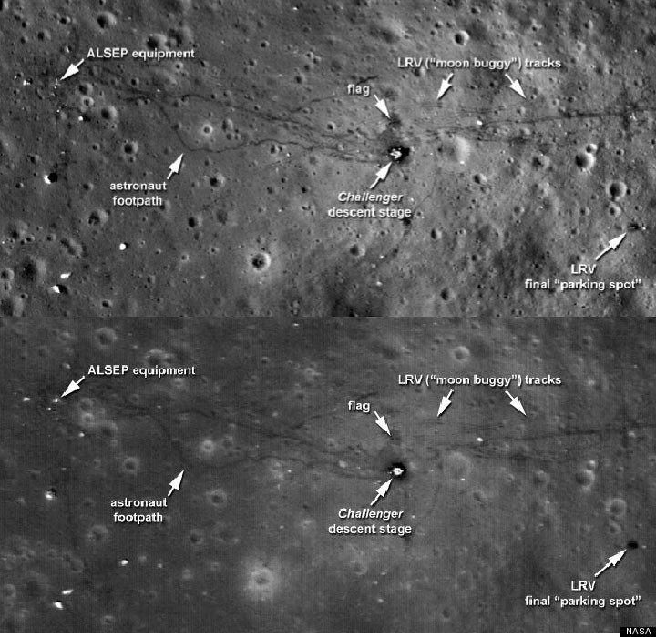 NASA Releases New Photos Of Apollo Lunar Landing Sites PHOTOS VIDEO