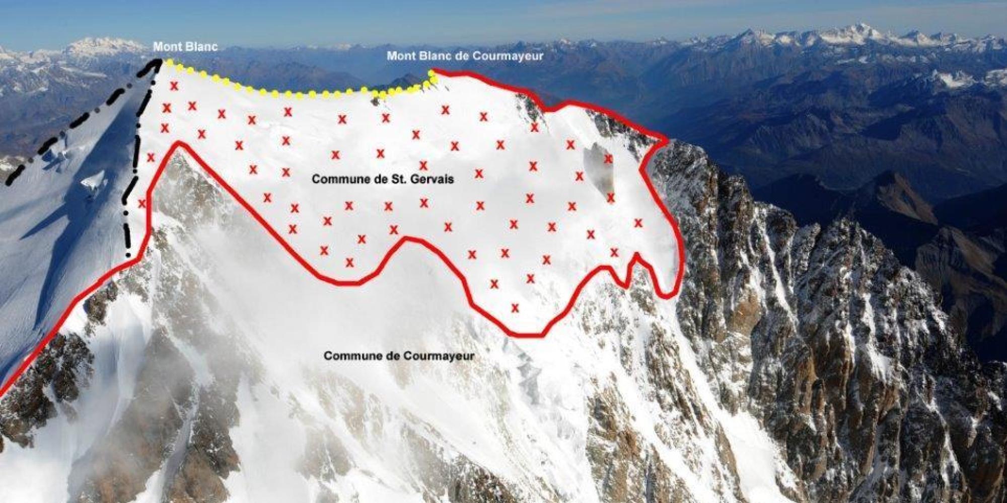 "Di chi è la vetta del Monte Bianco? La cima è divisa dalla cresta ...