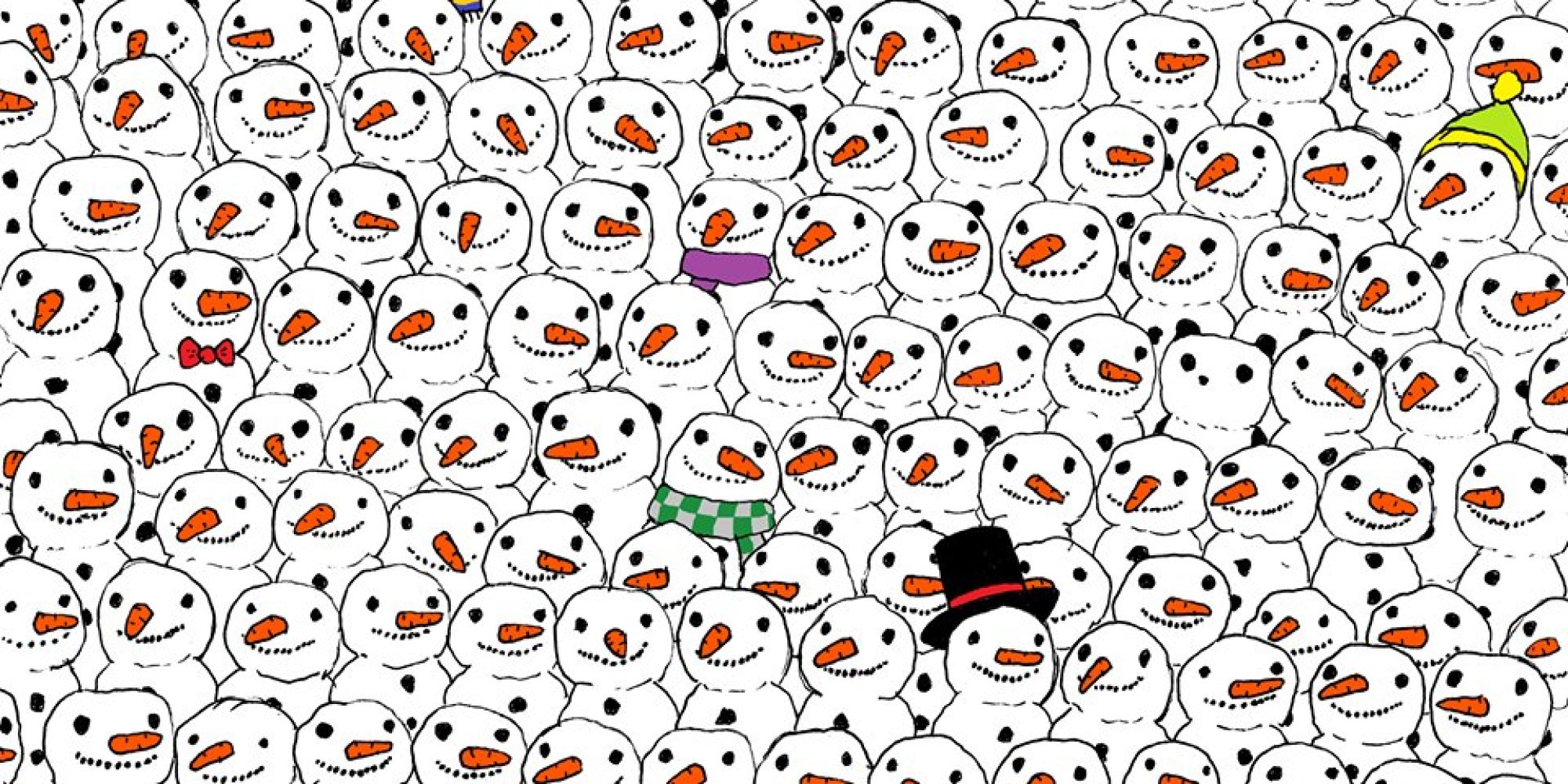 Dudolf's Panda-Snowmen Print Is The Perfect Holiday Puzzle