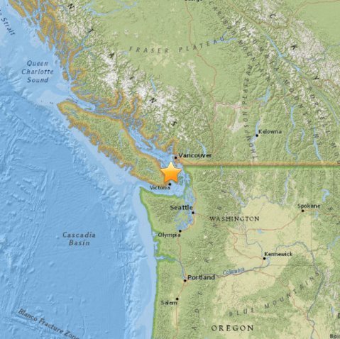 Earthquake In B.C. Felt Throughout South Coast