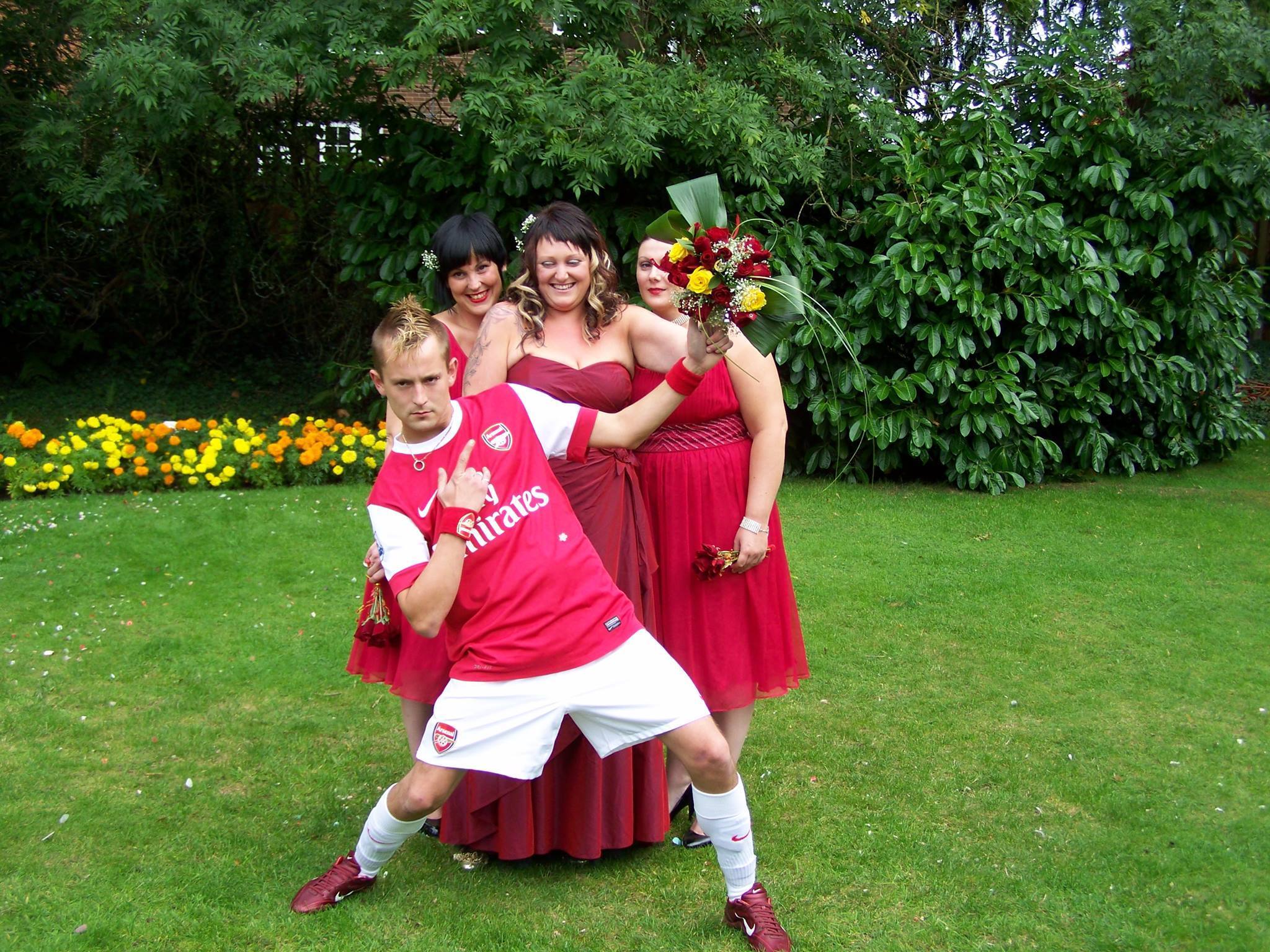 Arsenal Fan Goes Viral After Wearing Full Kit On Wedding Day