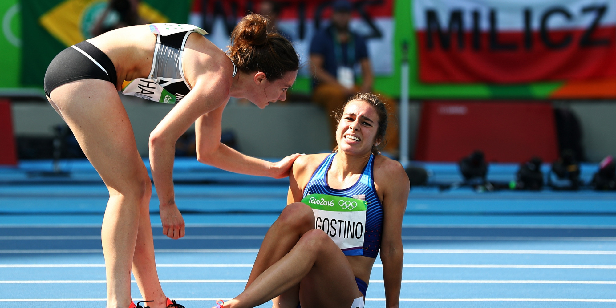 Abbey D'Agostino, Nikki Hamblin Help Each Other After Collision During ...