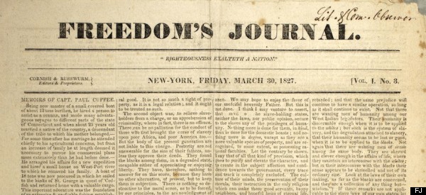 Freedom's Journal: America's First Black Newspaper (PHOTO)