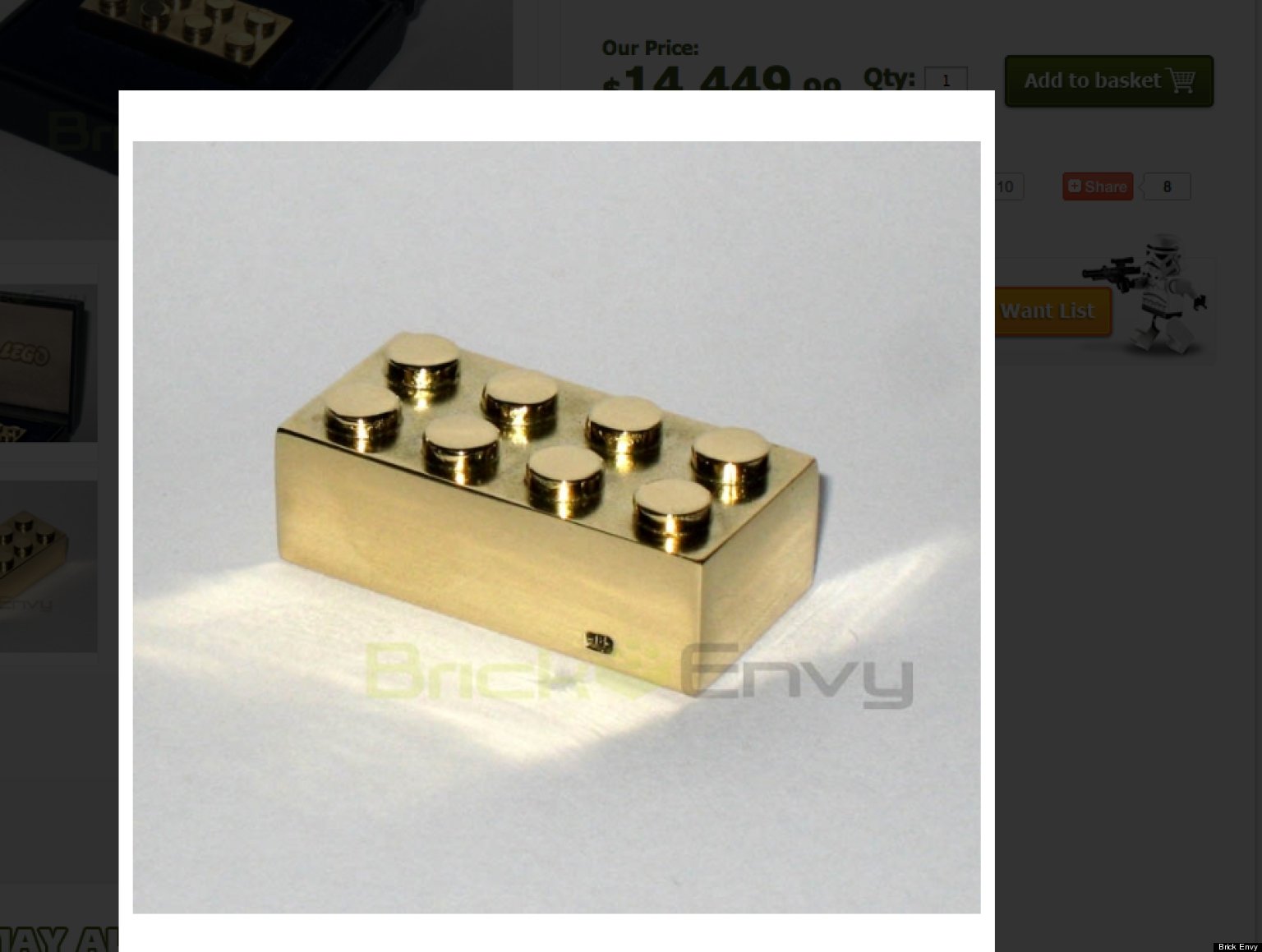 Solid Gold Lego Brick For Sale (PHOTOS) | HuffPost UK