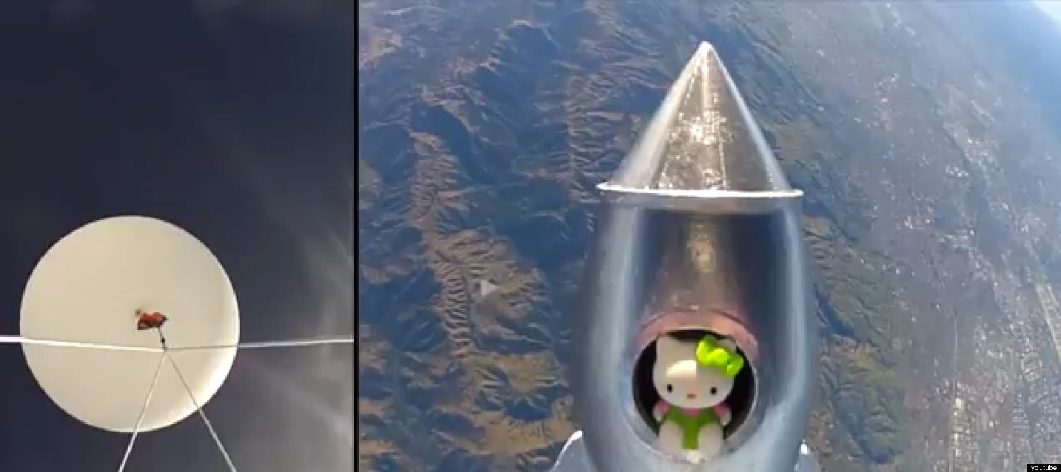 Hello Kitty In Space: Awesome 7th Grade Class Makes Space Balloon ...