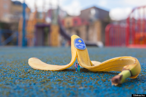 Street Artist Slinkachu Creates Surreal Scenes Of Conflict For War ...